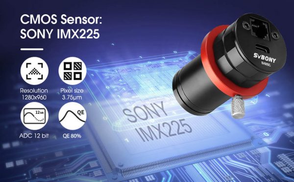 Câmera Astrofotografia SV905C Sensor CMOS Sony IMX225 | SVBONY Brasil ...